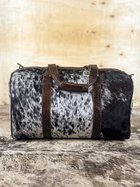 Cowhide Duffle Bag – Tanned + Tooled