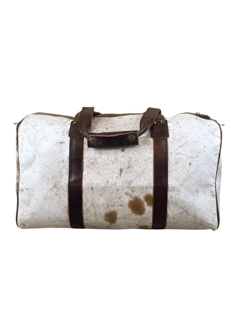 Cowhide Duffle Bag – Tanned + Tooled